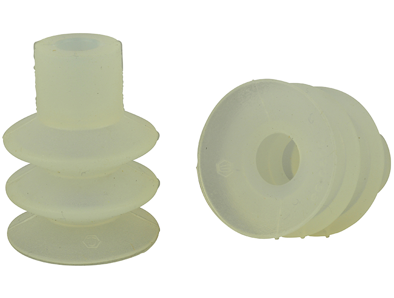 VacMotion USA product: 013050S - 30mm multiple bellows silicone suction cup