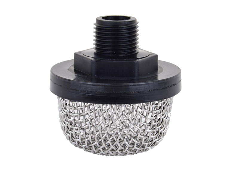 VacMotion USA product: 20462 - 1/2 MNPT Nylon suction line strainer, 8 mesh