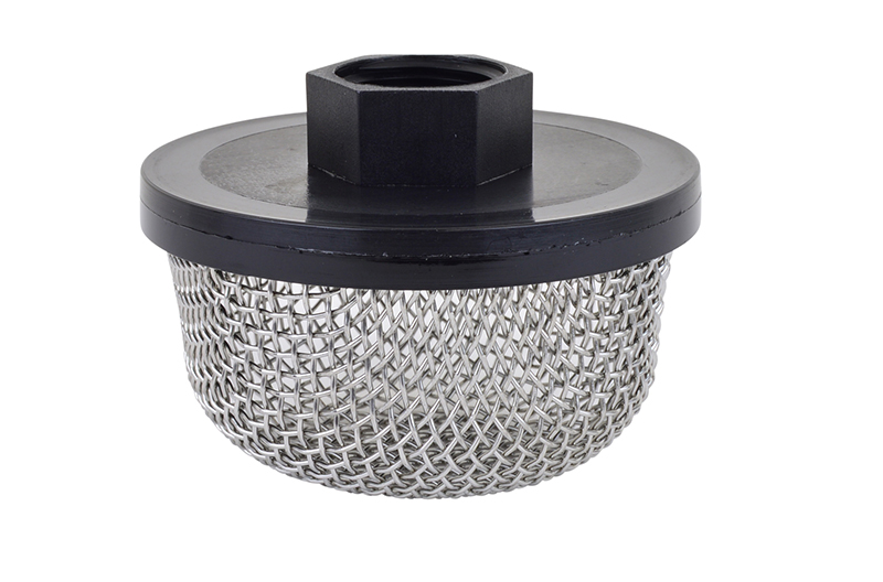 VacMotion USA product: 20471 - 3/4 FNPT Nylon suction line strainer, 8 mesh