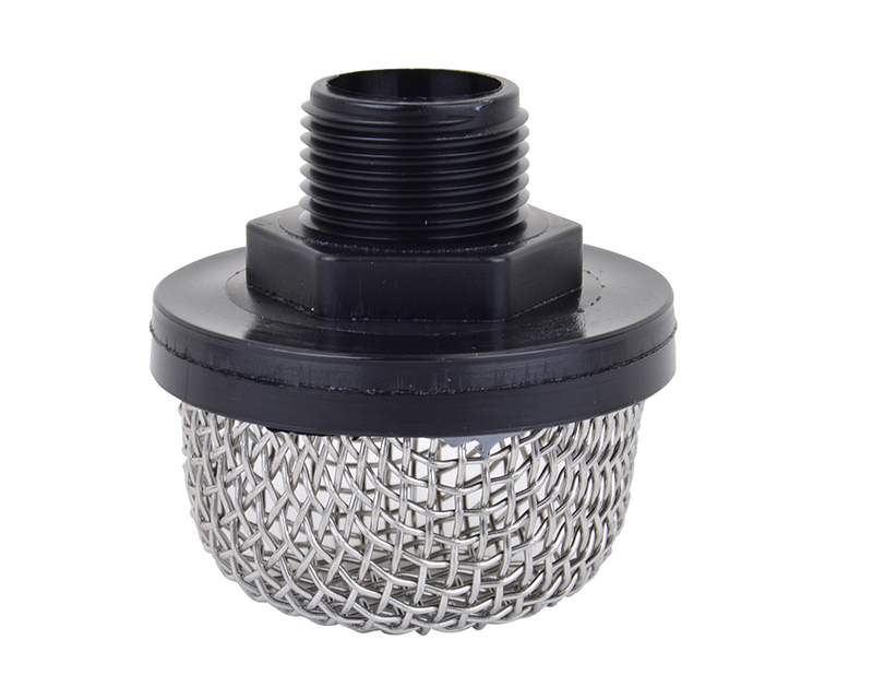 VacMotion USA product: 20480 - 3/4 MNPT Nylon suction line strainer, 8 mesh