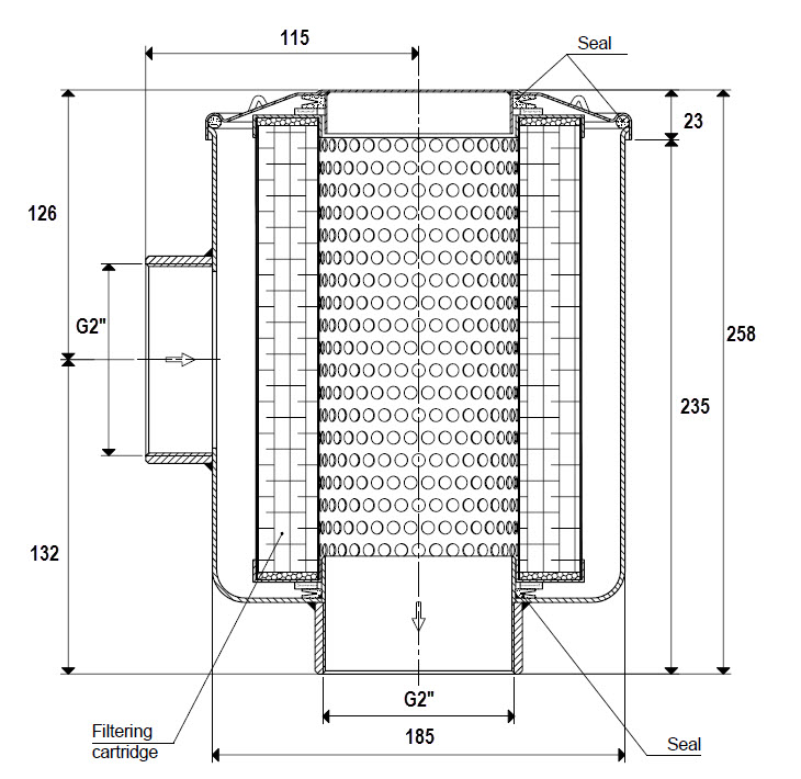 VacMotion USA product: FC 60 - Metal housing vacuum filter G2 thread ...