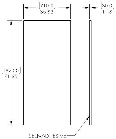 VacMotion USA product: LGS30OF - Foam rubber sheet. 30mm thick, 910mm x ...