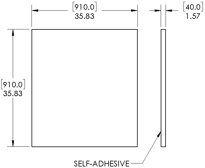 VacMotion USA product: LGS40OF-12 - Foam rubber sheet. 40mm thick ...