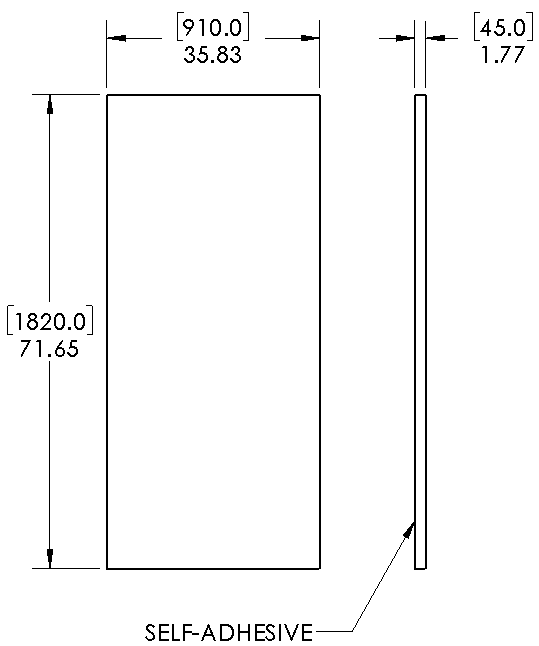VacMotion USA product: LGS45OF - Foam rubber sheet. 45mm thick, 1820mm ...