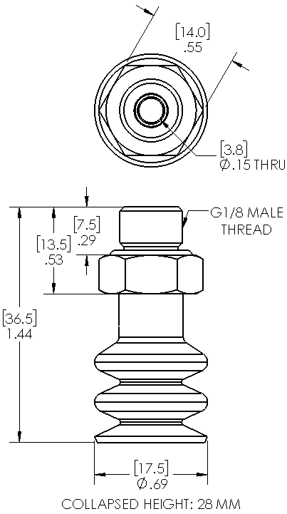 VacMotion USA product: MB18-SIT-G18M - 18mm 2.5 bellows FDA Silicone ...