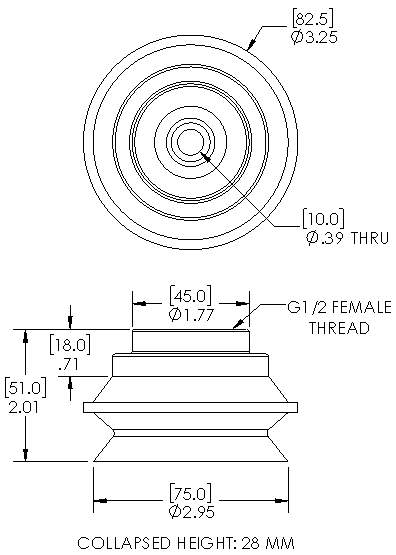 VacMotion USA product: PSB75-SIT-G12F - 75mm single bellows FDA ...