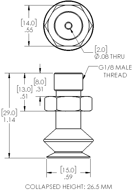 VacMotion USA product: VPBG-15-SIT-G18M - 15mm single bellows FDA ...