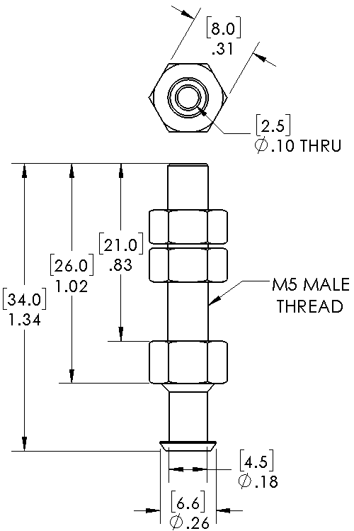 VacMotion USA product: V-ZPT10CS-M5 - 12mm flat Silicone suction cup ...